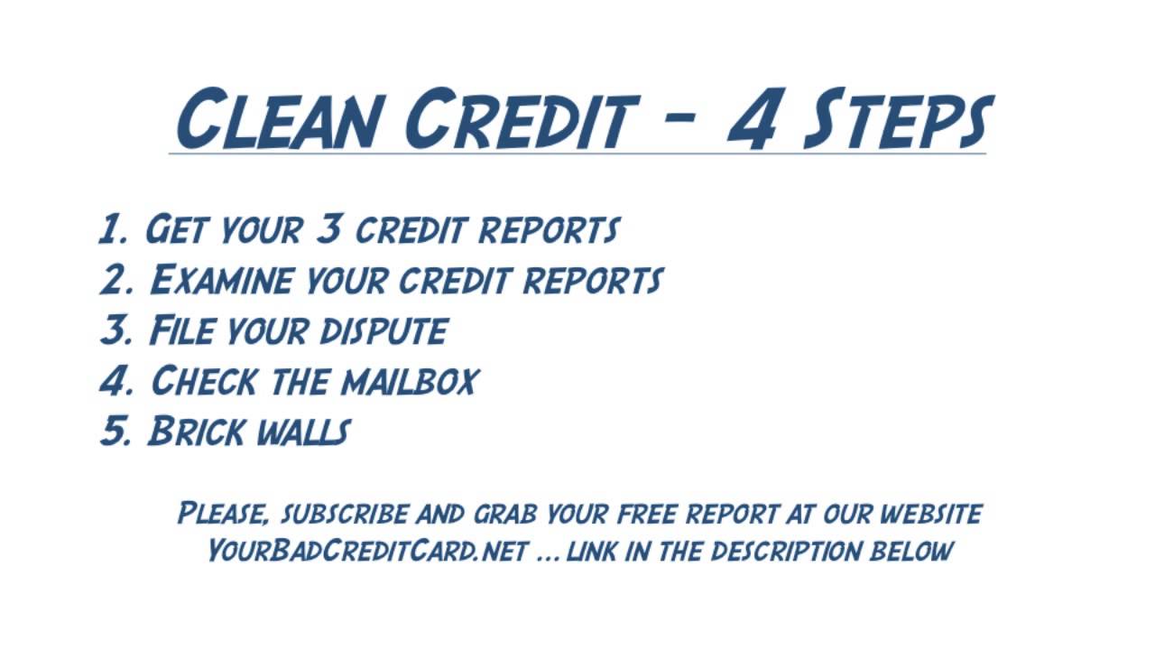 Clean Credit - 4 Steps - YouTube