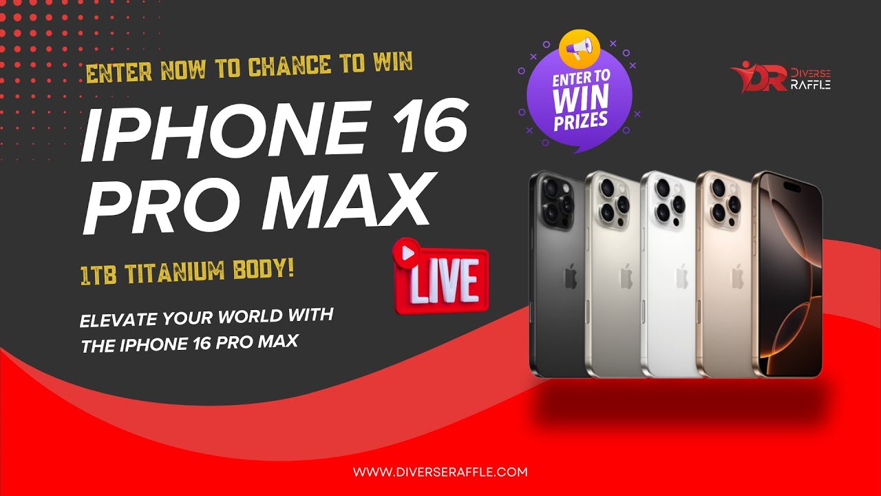 Online Raffle iPhone 16 Pro Max 1TB Titanium Body - Diverse Raffle ...