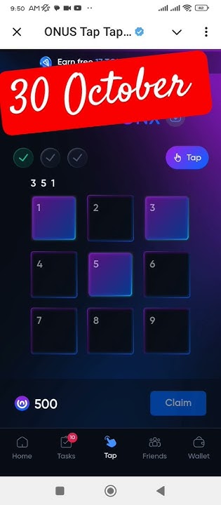 Onus tap tap daily code - YouTube