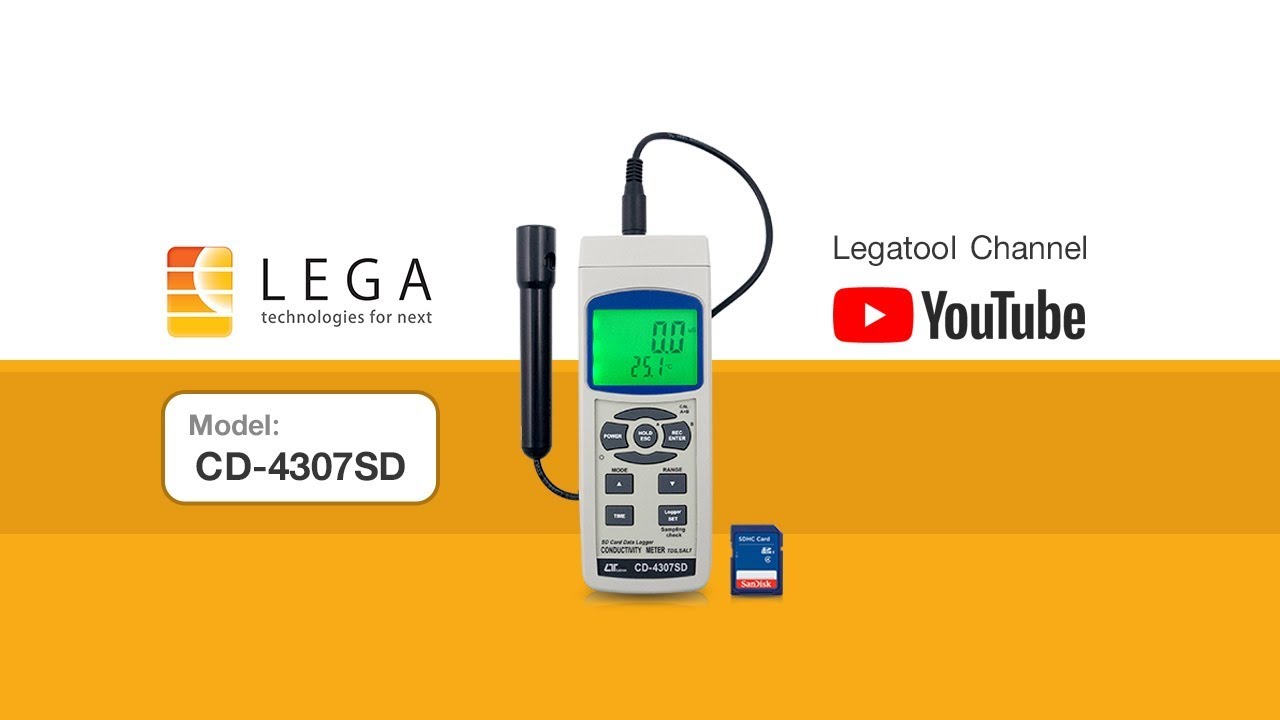 Lutron CD-4307SD เครื่องบันทึกค่าการนำไฟฟ้า | SD Card - YouTube