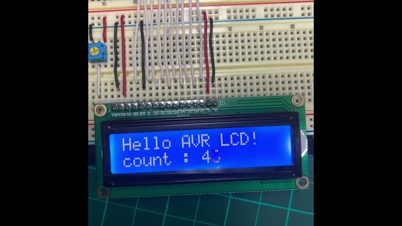 [ATmega128A MCU] LCD 1602 출력 구현 - YouTube