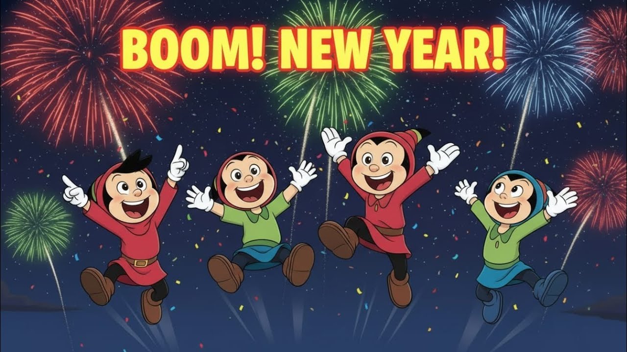 🎆 Boom Boom New Year 🎶 | Kids Dance Shorts | Happy New Year Song - YouTube