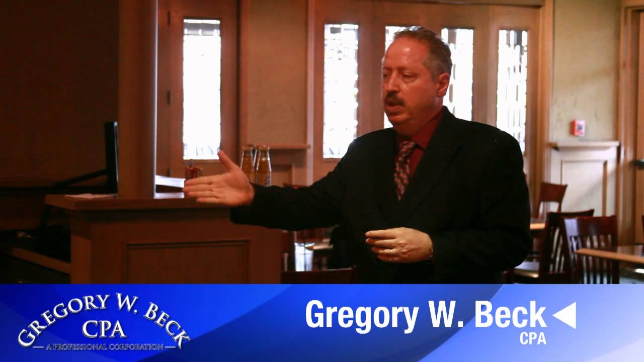 Gregory W. Beck, CPA - 2012 Taxpayer Relief Act (3 of 3) - YouTube