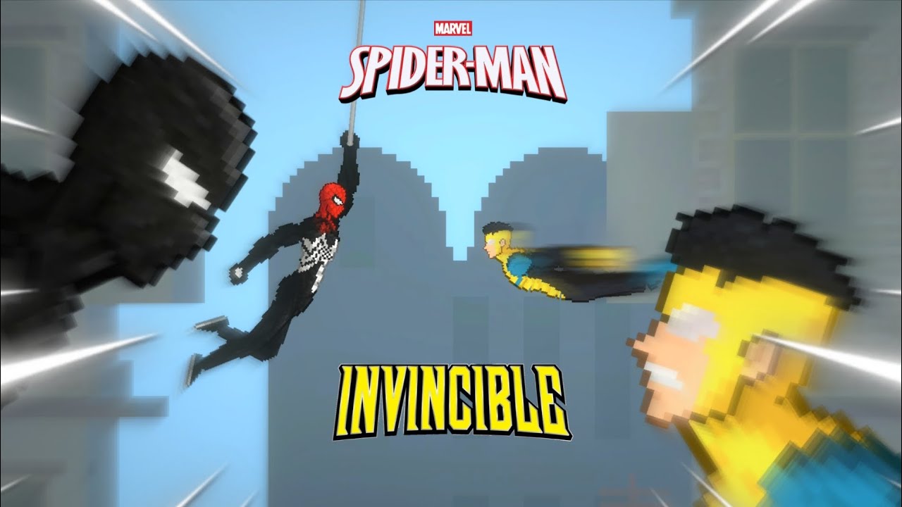 SPIDER-MAN x INVINCIBLE | Melon Sandbox Mod - YouTube
