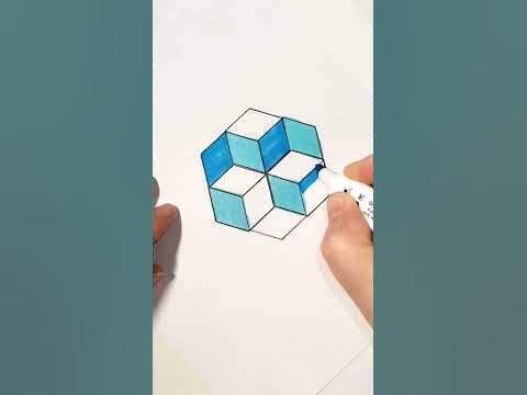 Drawing 3D Cube with Markers | How to Draw Optical Illusion - YouTube