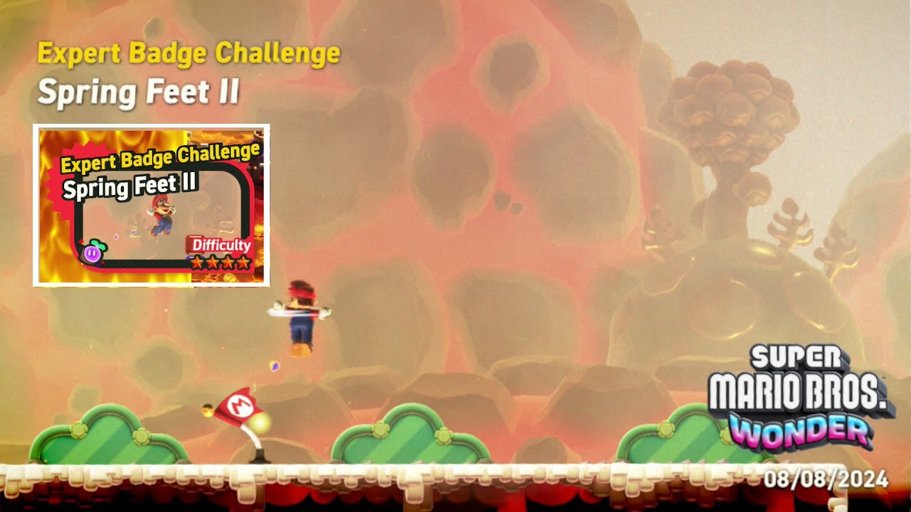 Super Mario Bros Wonder: Spring feet II | badge challenge | W6 - YouTube