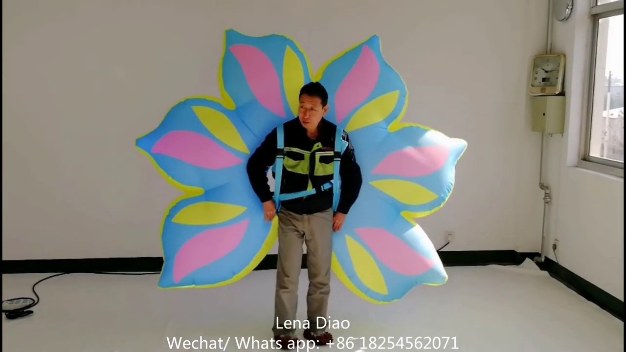 2m Dia Inflatable Flower Costume for party and stage performance - YouTube