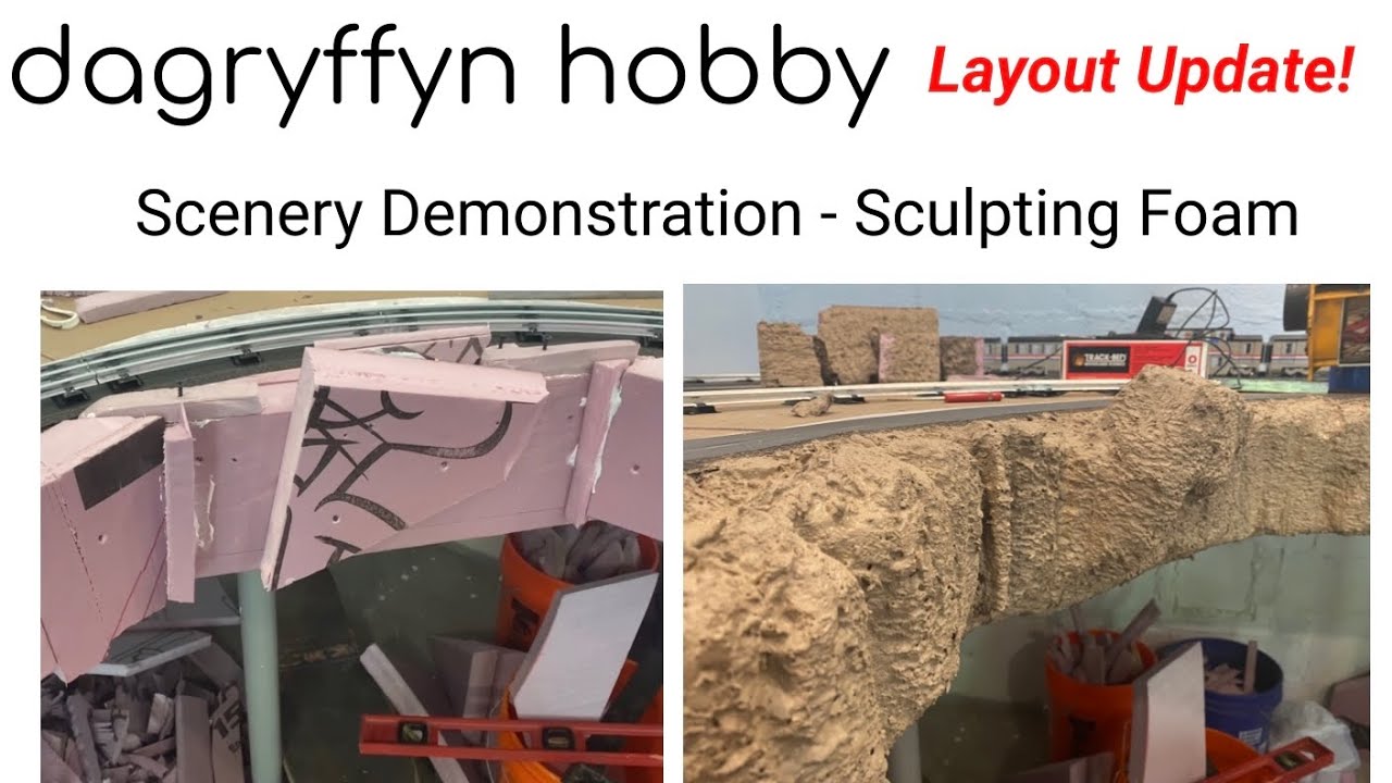 Layout Update: Scenery Demo Part 1 - Foam Carving and Sculpting - YouTube
