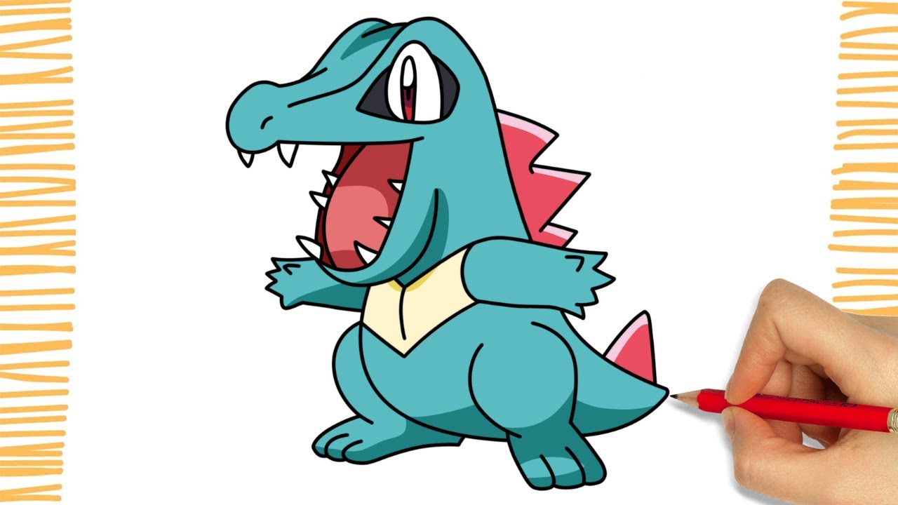 Como dibujar a TOTODILE I Pokémon - YouTube
