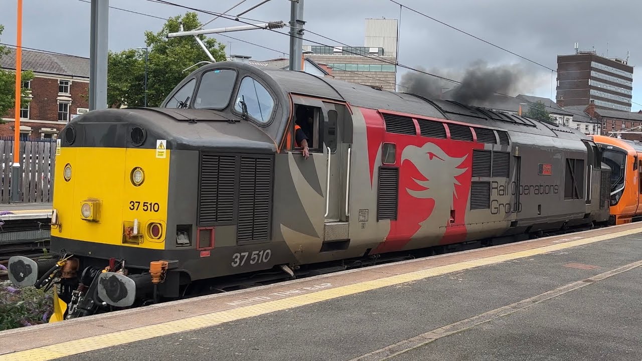 ROG Class 37 510 with 5Q65 to Oxley Car. M.D. - YouTube