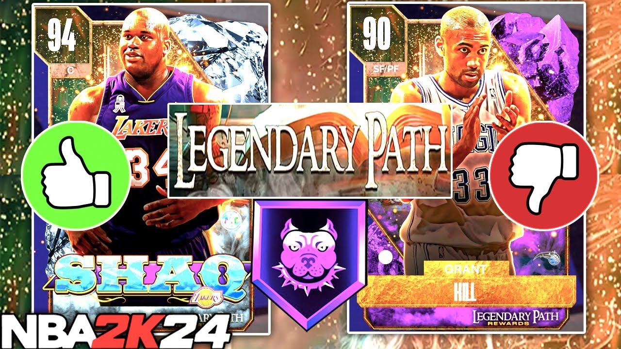 FINAL LEGENDARY PATH CARDS FOR DIAMOND SHAQ IN NBA 2K24 MyTEAM! WHICH ...