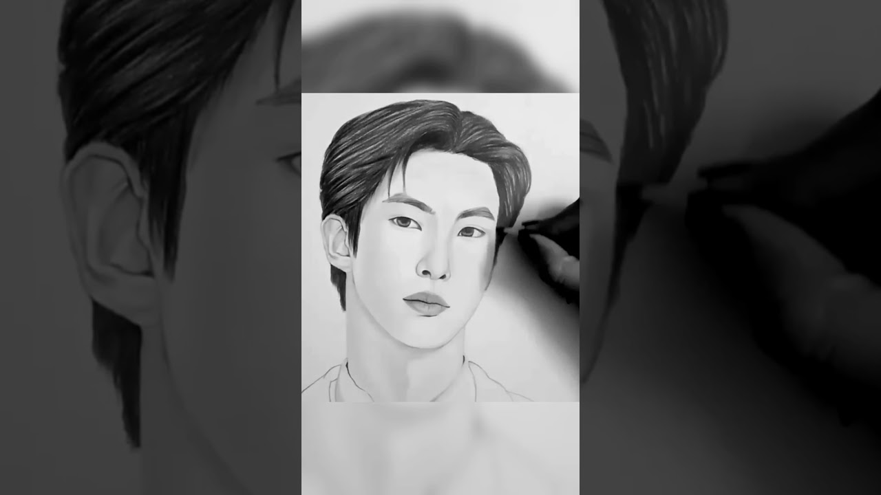 Kim Seok-jin // BTS Jin Sketch // How to draw Jin from BTS # ...