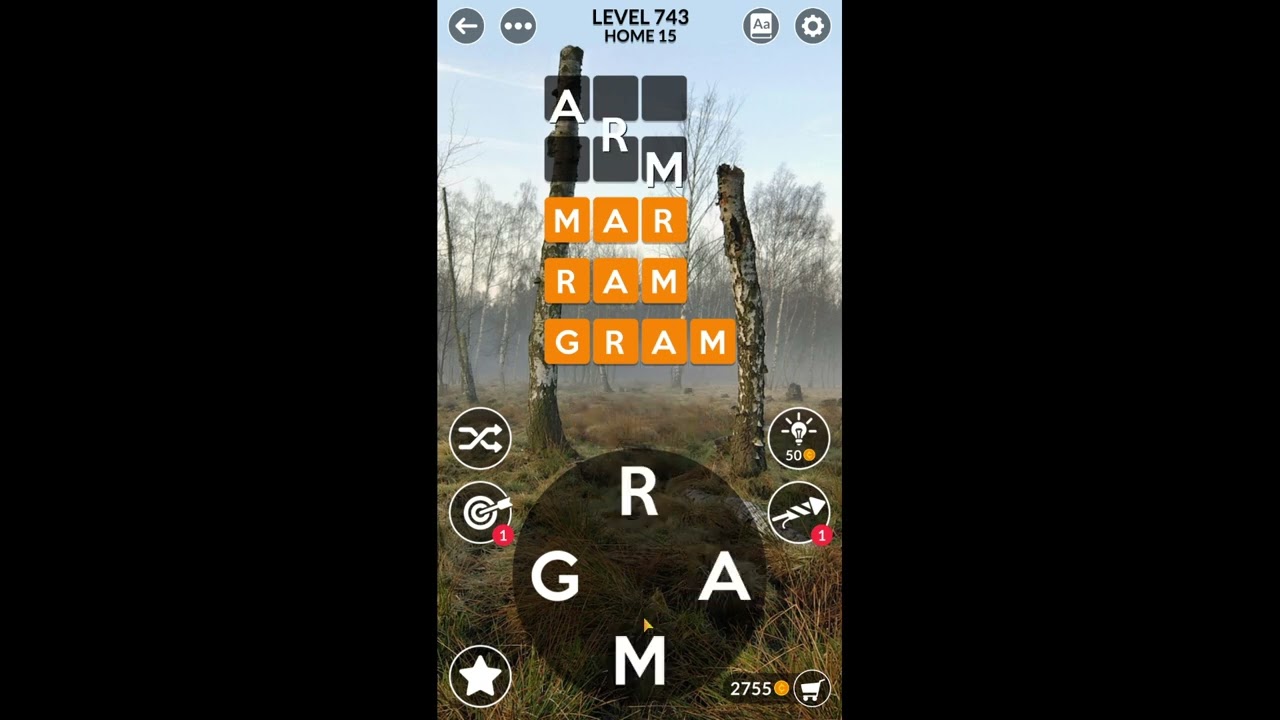 Wordscapes Uncrossed Level 743 Answers - YouTube