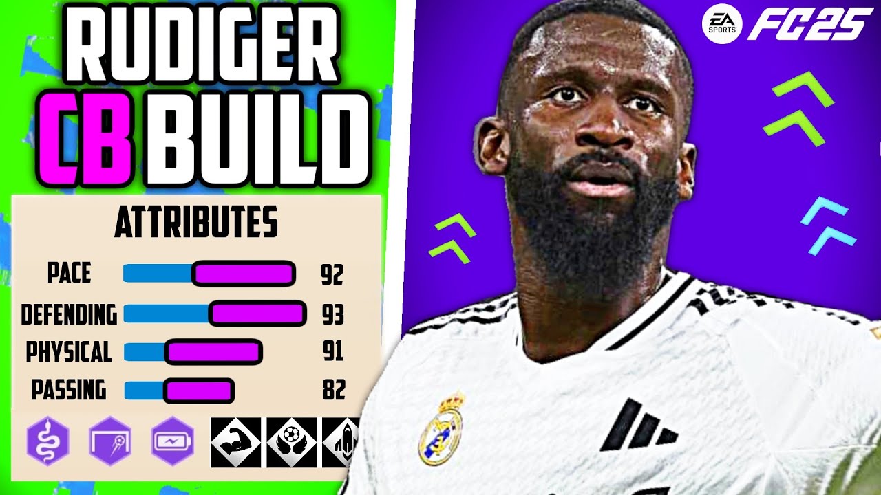 LOCKDOWN BEST RUDIGER CB BUILD EA FC 25 Pro Clubs - YouTube