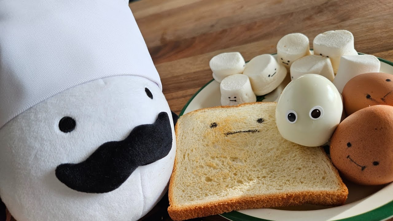 The Detective Egg Official Plushie 13 feat. Cooking Breakfast Foods ...