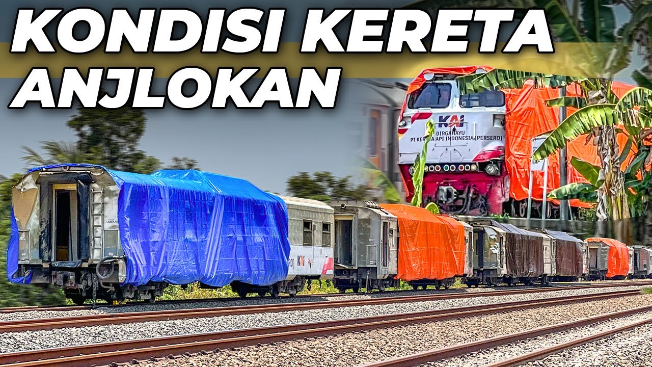 KONDISI KERETA RUSAK PARAH !! RANGKAIAN DAN LOKOMOTIF BEKAS ANJLOKAN ...