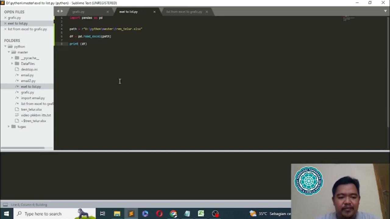 Membuat grafik dari data Excel dengan python - YouTube