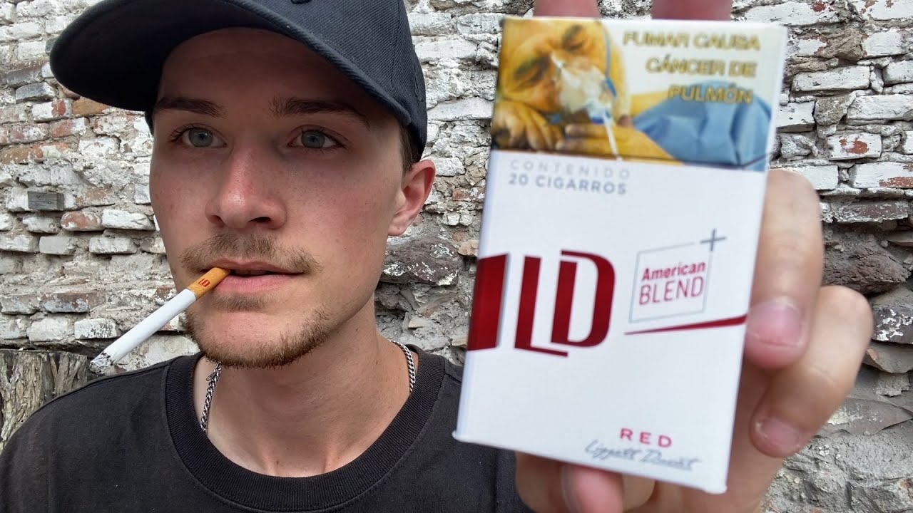 Smoking an LD Red Cigarette from Mexico - Review - YouTube