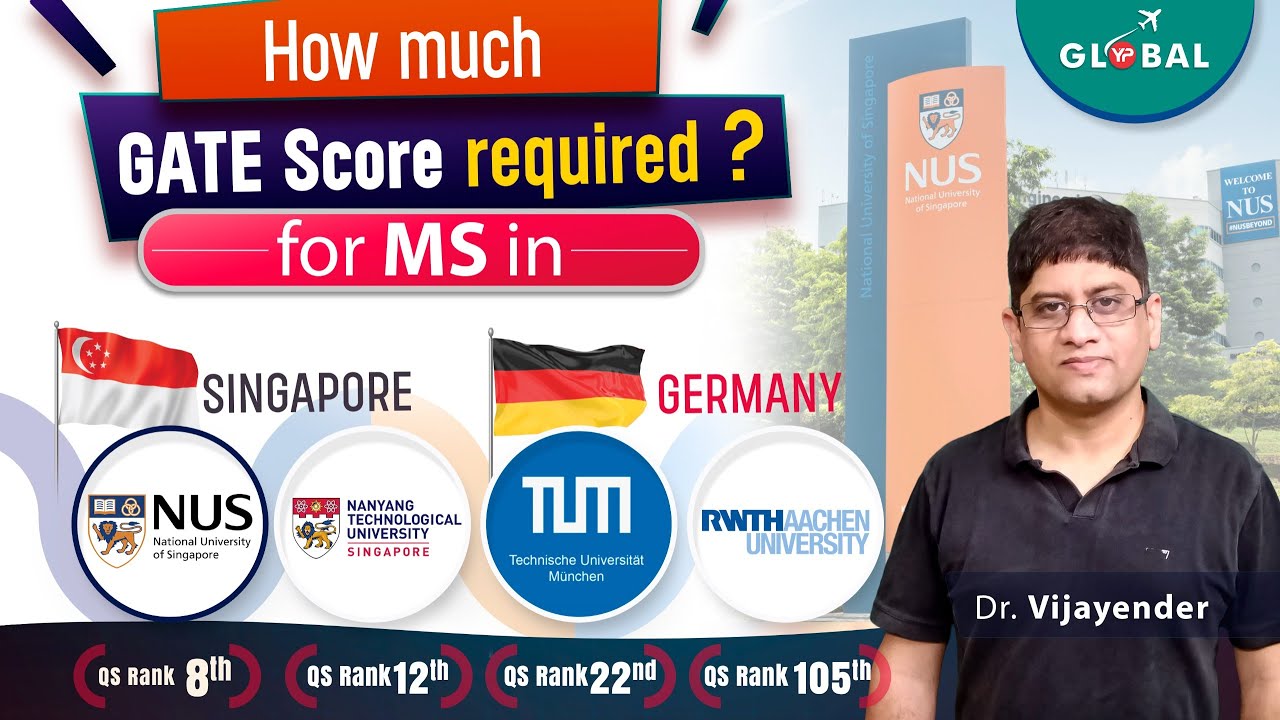 How much GATE Score required for MS In Singapore(NUS, NTU) & Germany ...