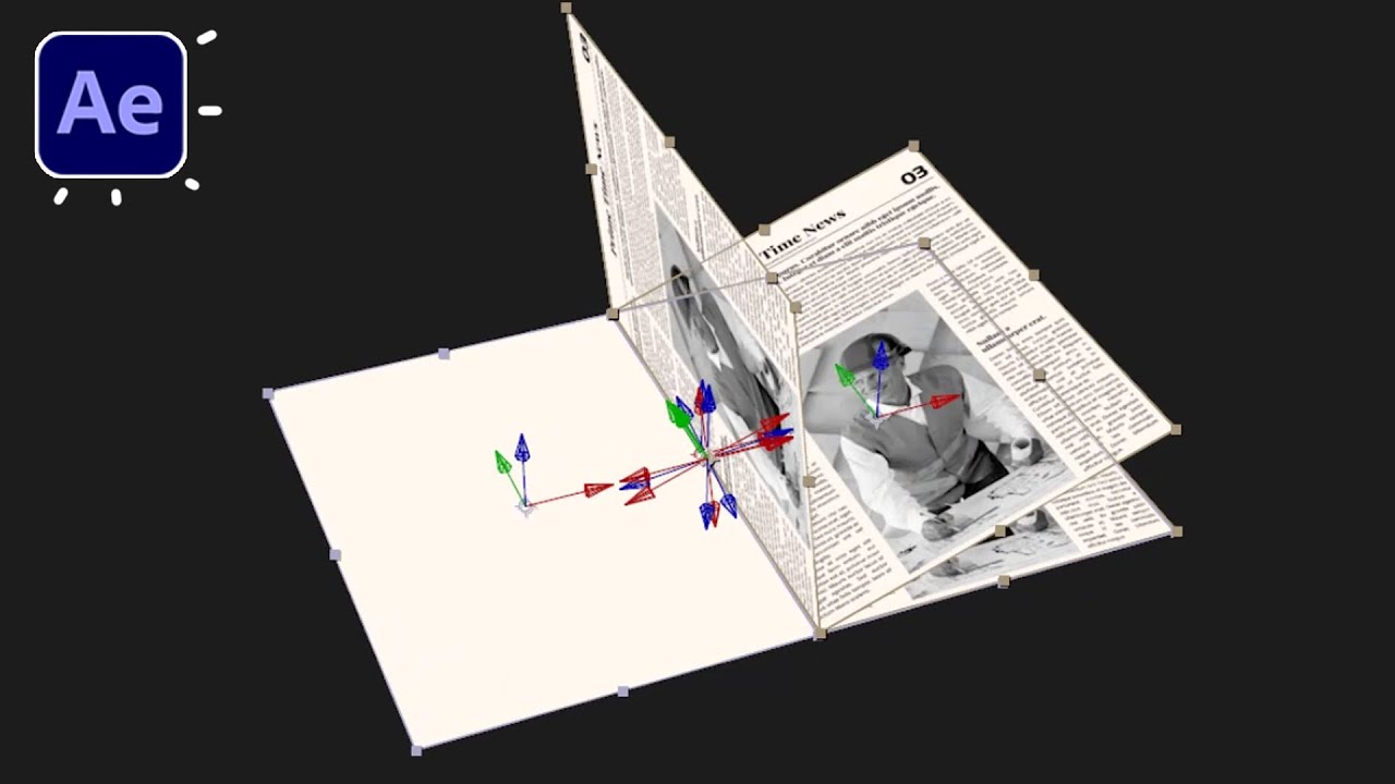 Page Flip Animation in After Effects Tutorials - YouTube