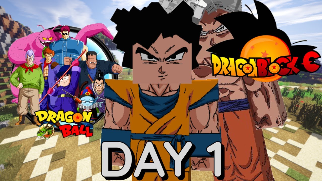 MY FIRST DAY IN MINECRAFT DRAGON BLOCK C (Minecraft DBZ mod pack) - YouTube