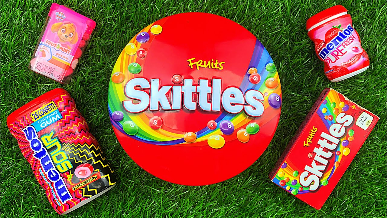 Satisfying Video ASMR | Opening Skittles Candy From Special Red Box Red ...