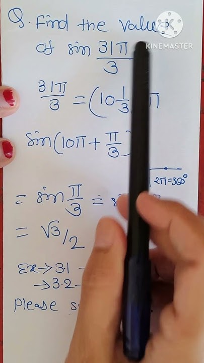 New NCERT 11th, trigonometric functions.find the value of sin 31/3pi - YouTube