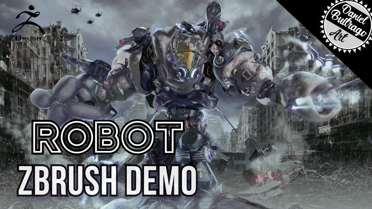 Robot Zbrush Demo - YouTube