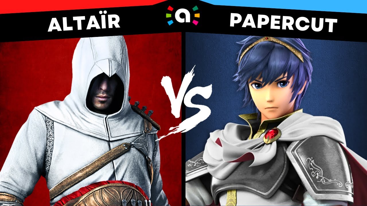Altaïr (Mii Swordfighter) vs Papercut (Marth) | Super Smash Bros ...