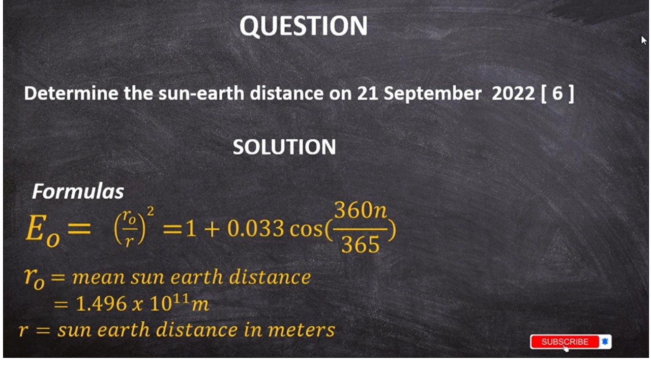 Finding the sun-earth distance step by step - YouTube