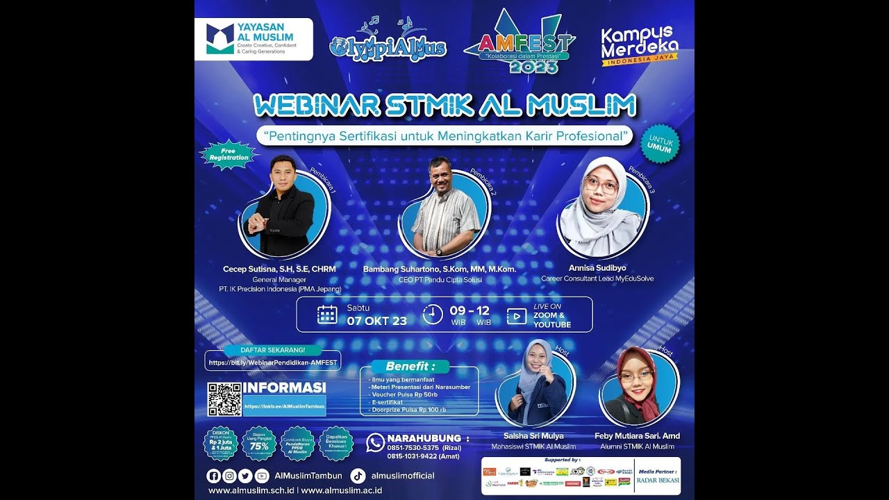WEBINAR SERTIFIKASI PROFESI | STMIK AL MUSLIM - YouTube