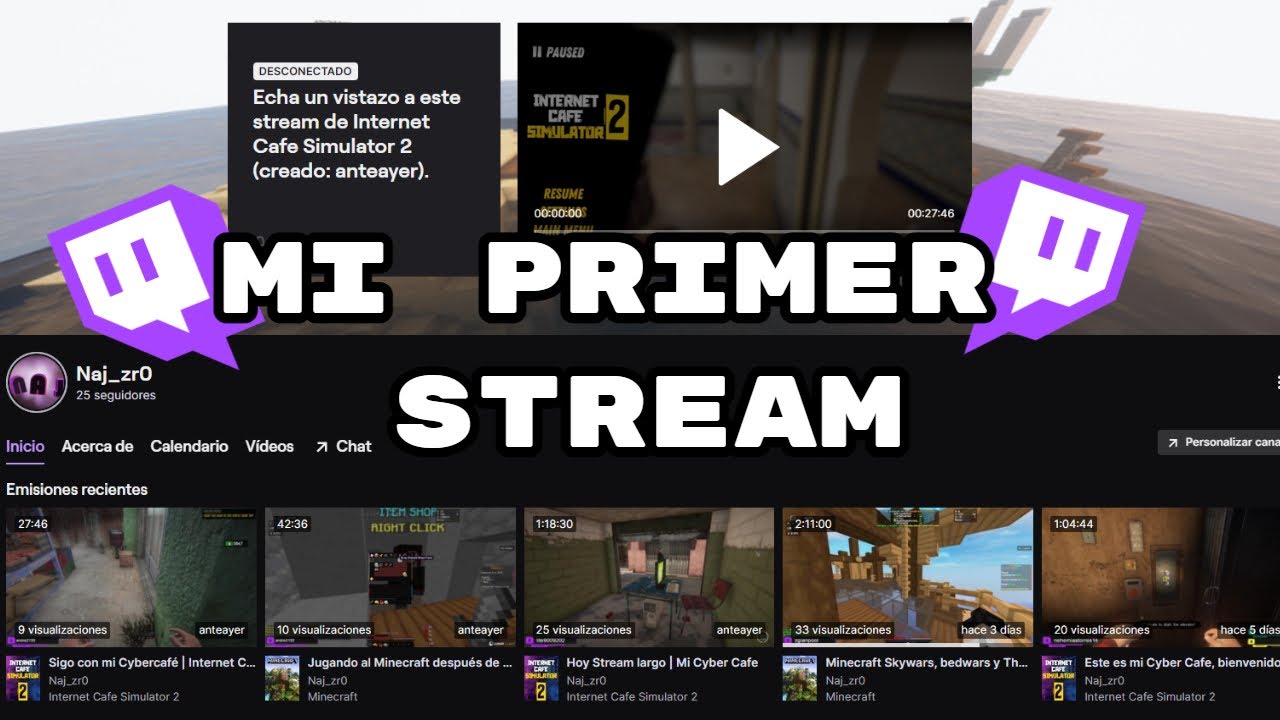 Así fue mi primer directo en Twitch - YouTube
