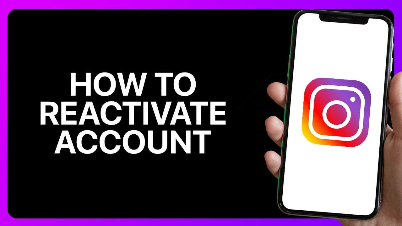 How To Reactivate Instagram Account Tutorial - YouTube