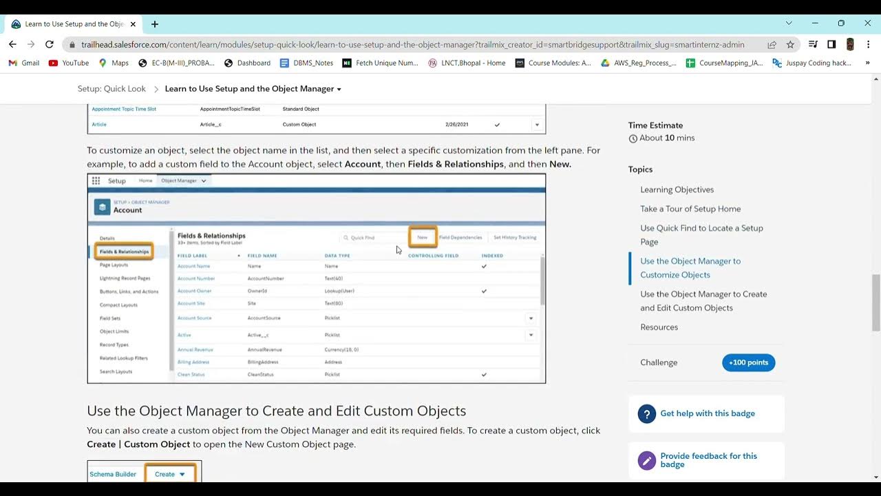Setup Quick Look Salesforce Trailhead Youtube