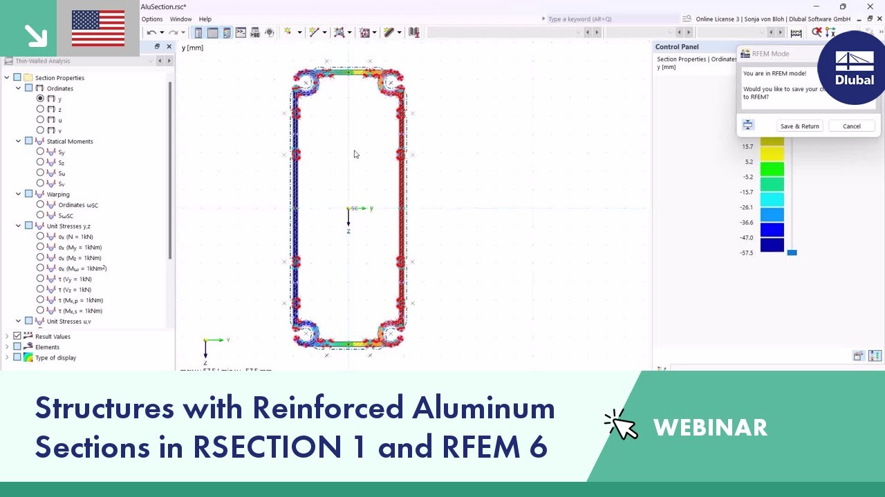 Webinar | Structures with Reinforced Aluminum Sections in RSECTION 1 ...