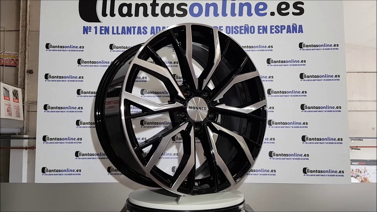 LLANTAS MONACO WHEELS GP5 NEGRO/PULIDO LLANTASONLINE.ES - YouTube
