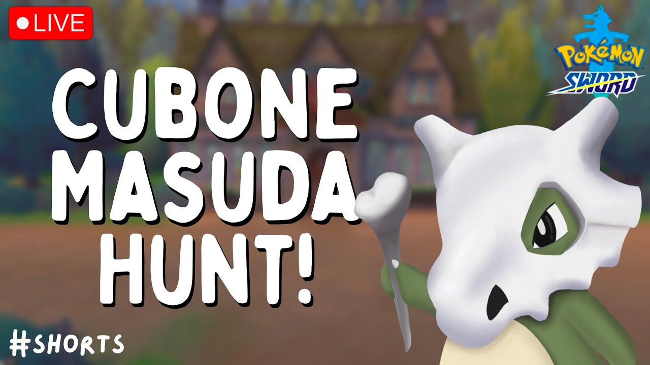 🔴 SHINY CUBONE MASUDA HUNT! | Live Stream | Pokémon Sword #shorts - YouTube