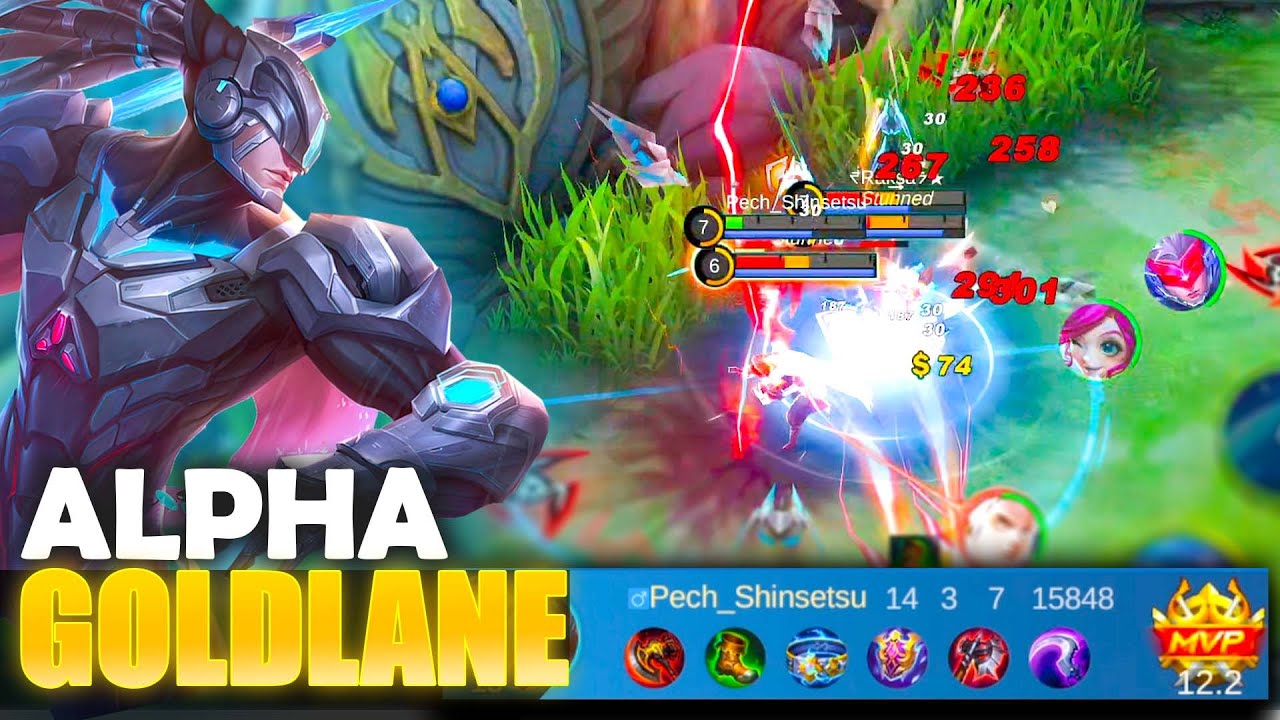 THIS HOW TO EZ WIN IN GOLDLANE USING ALPHA | MLBB - YouTube
