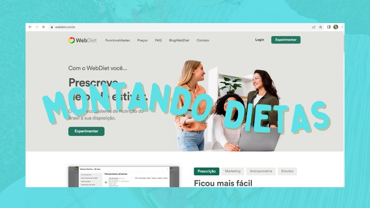 Montando uma Dieta no Webdiet | Dicas para recém formados - YouTube