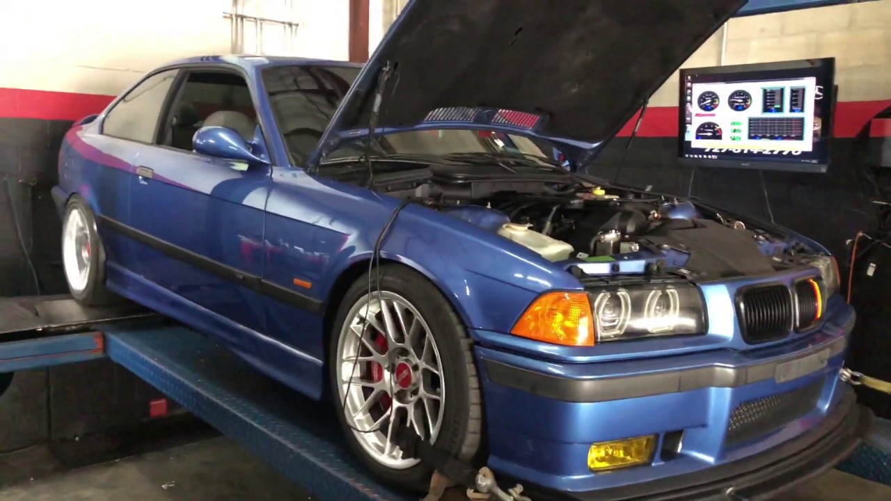 Turbo E36 M3 dyno tuned - YouTube