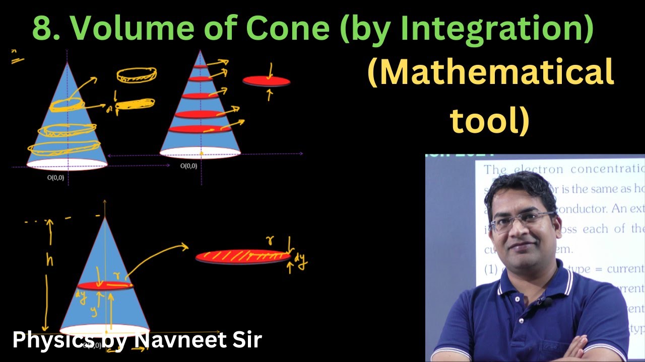volume of cone by integration || Volume of cone by integration formula ...