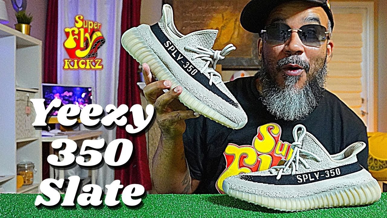 THE ADIDAS YEEZY 350 V2 SLATE HAS OLD SCHOOL VIBES ON IT TOO "FIRE" MY ...
