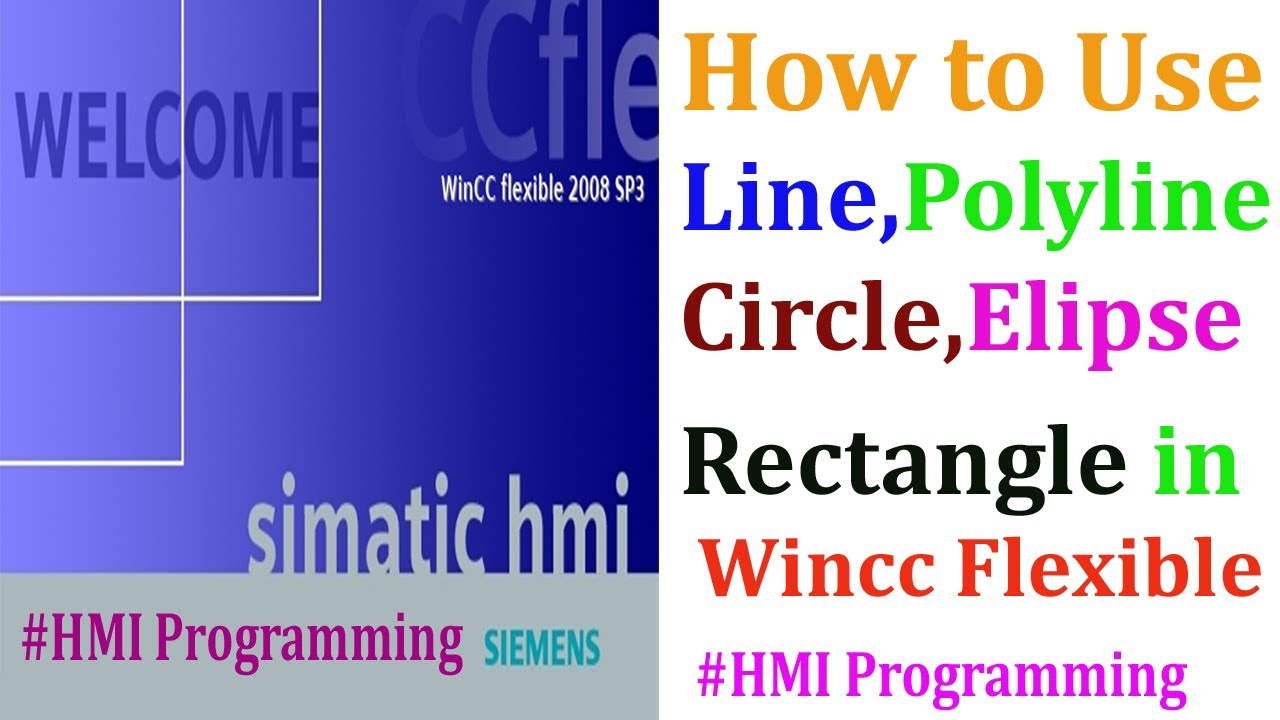 Simple Object in Wincc flexible || Line, Polyline, Elipse, Circle, Rectangle etc. - YouTube