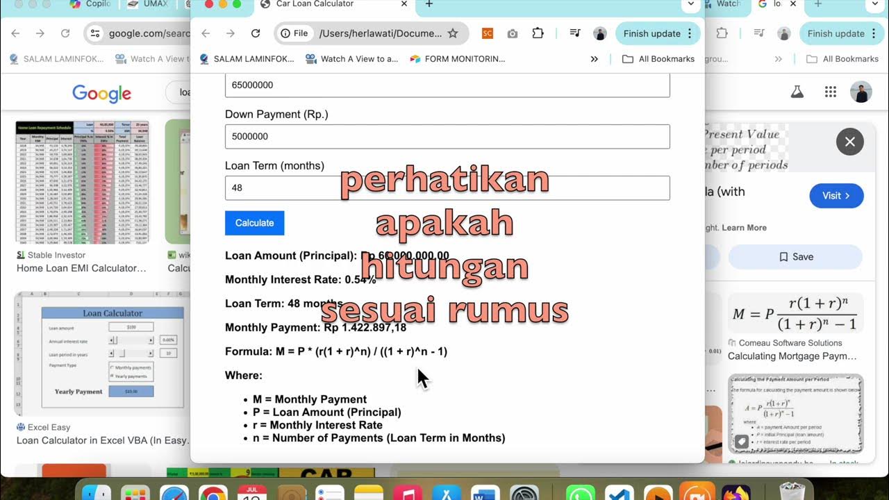 JavaScript Menghitung Angsuran - YouTube
