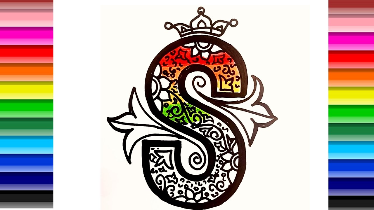 S Letter Drawing,Colouring and Painting For kid's & Toddlers How to ...