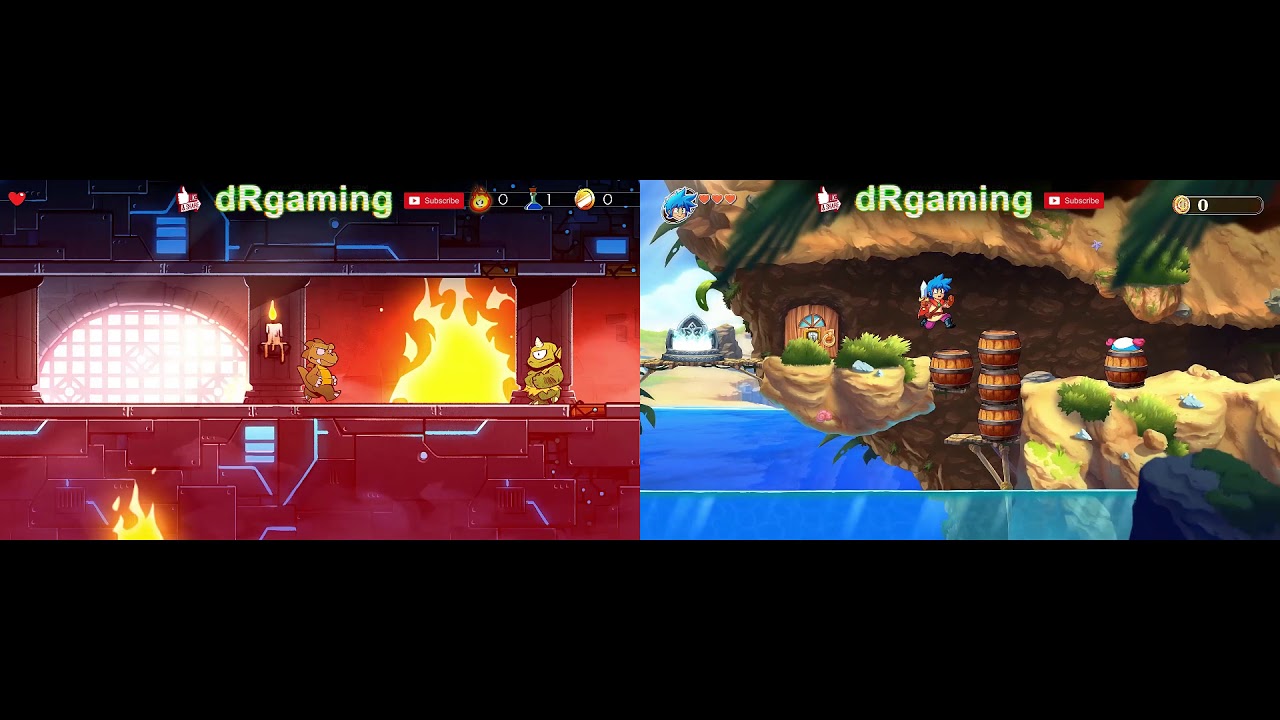 Wonder Boy vs Monster Boy Comparison - YouTube