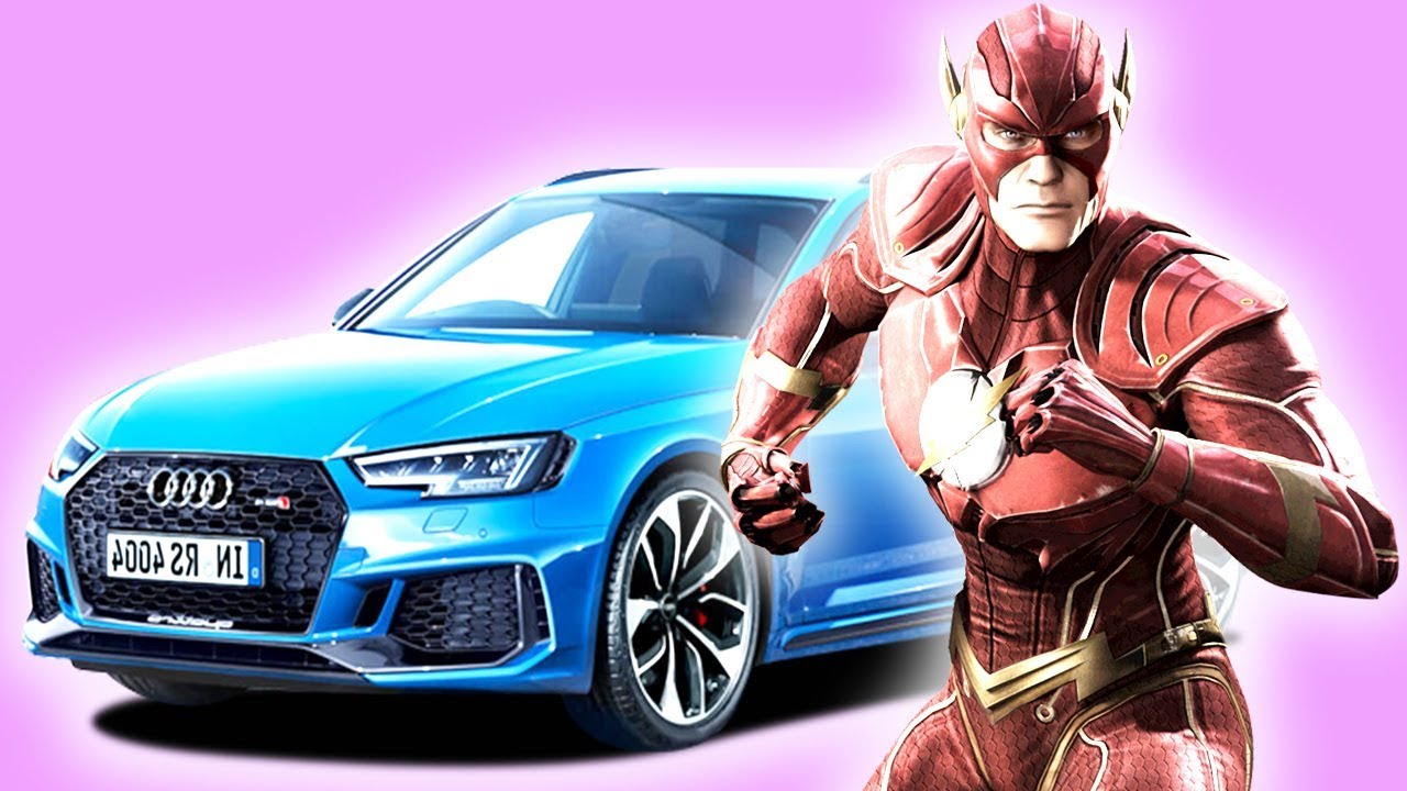 The Flash Drive Cars AUDI. Superheroes Learn Colors for kids, baby and ...