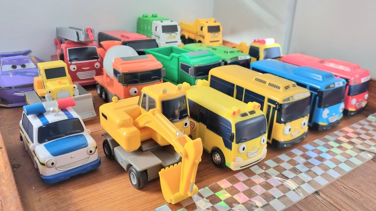 New Tayo The Little Bus Toys Cars Slides on the Track, Tayo Bus ...