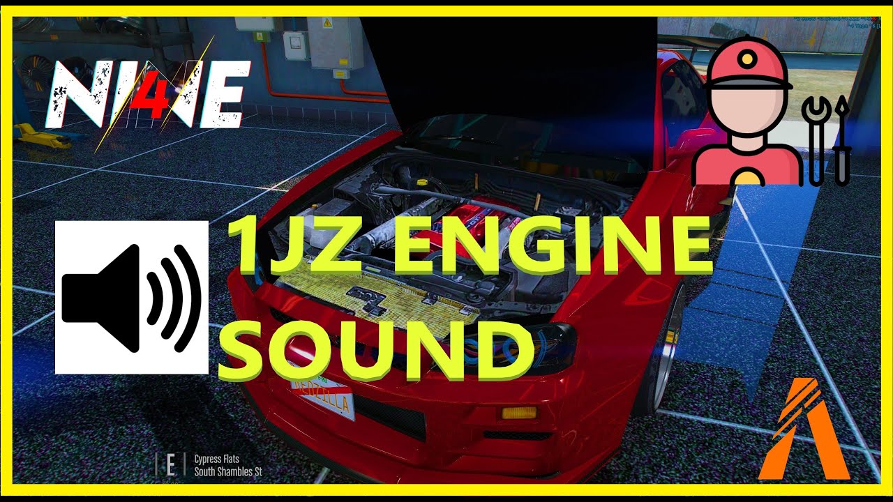 1JZ ENGINE SOUND | CODE 9-4 FIVEM SERVER - YouTube