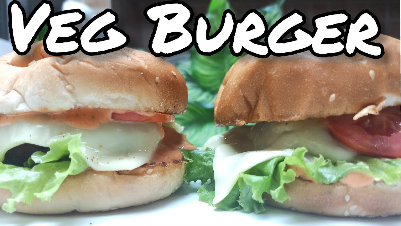 Veg Burger | Crispy Veggie Burger Recipe | Easy Homemade Veg Burger ...